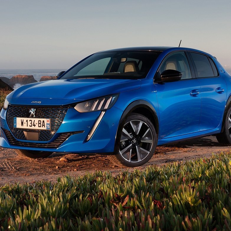 Peugeot e-208 51 kWh 2023 - EV Range Map USA | Green Cars Compare